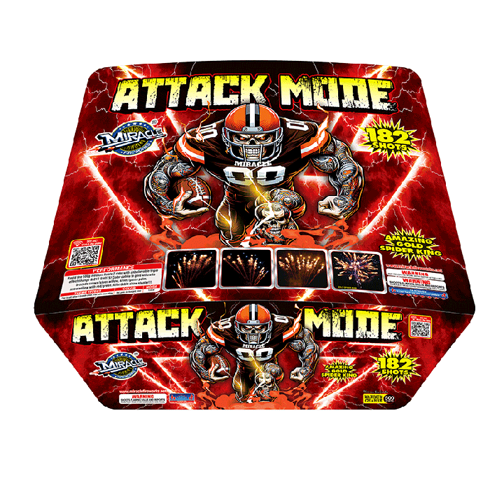 ATTACK MODE | 182 Shot 500 Gram Zipper Cake By Miracle Fireworks