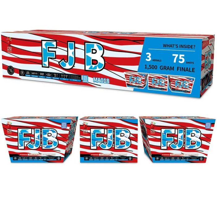 FJB 1,500 Gram Finale Set | 75 Shots | 500 Gram cake by PYRO BOX