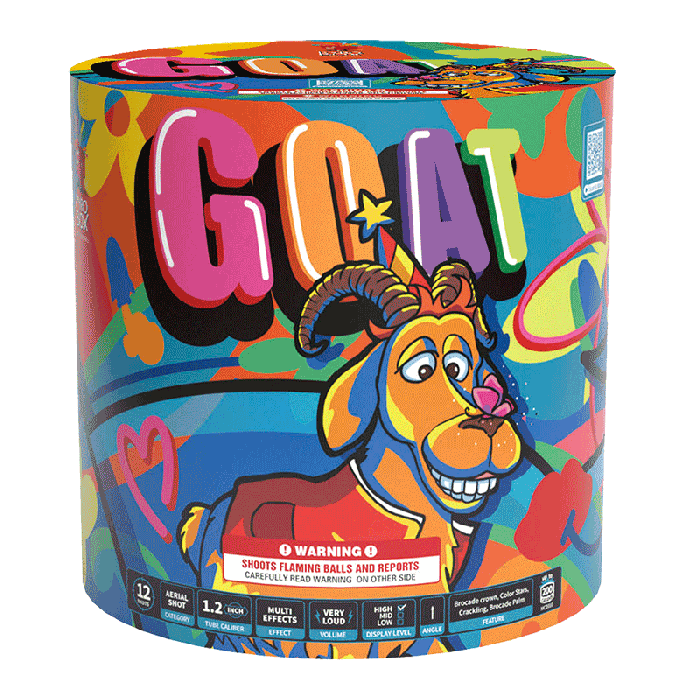 G.O.A.T | 10 Shot 200 Gram Aerail by Pyro Box Fireworks